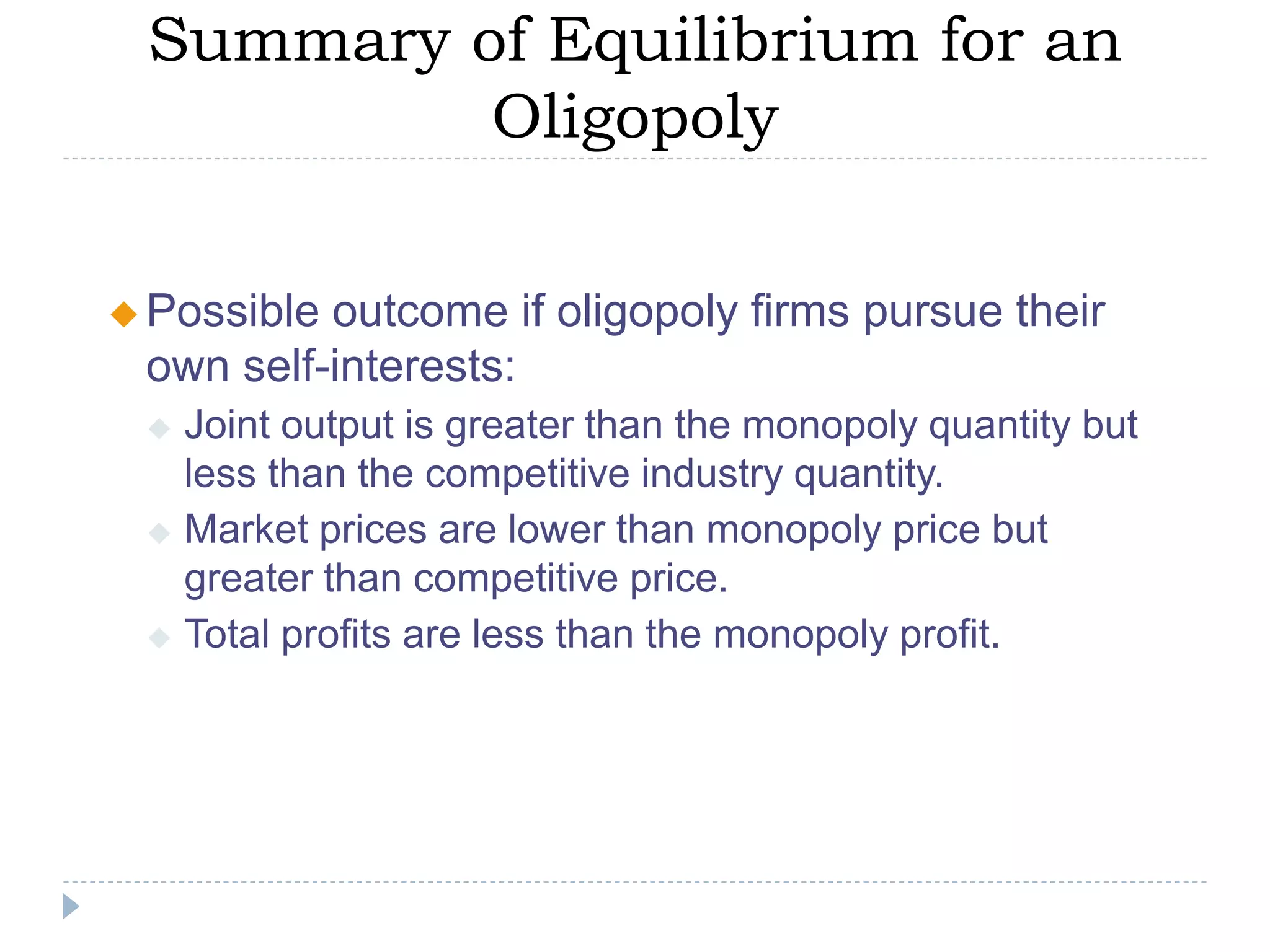 Oligopoly Micro Economics ECO101 | PPTX