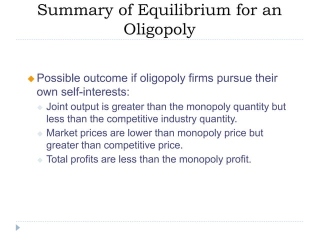 Oligopoly Micro Economics ECO101 | PPTX