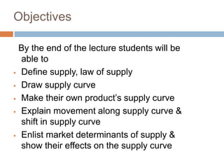 Supply Micro Economics ECO101 | PPTX