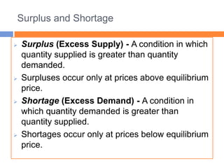 Market Equilibrium Micro Economics ECO101 | PPTX