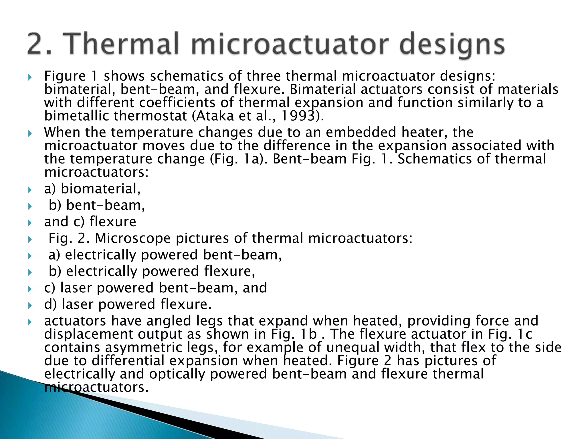 Microactuations thermal force | PPTX