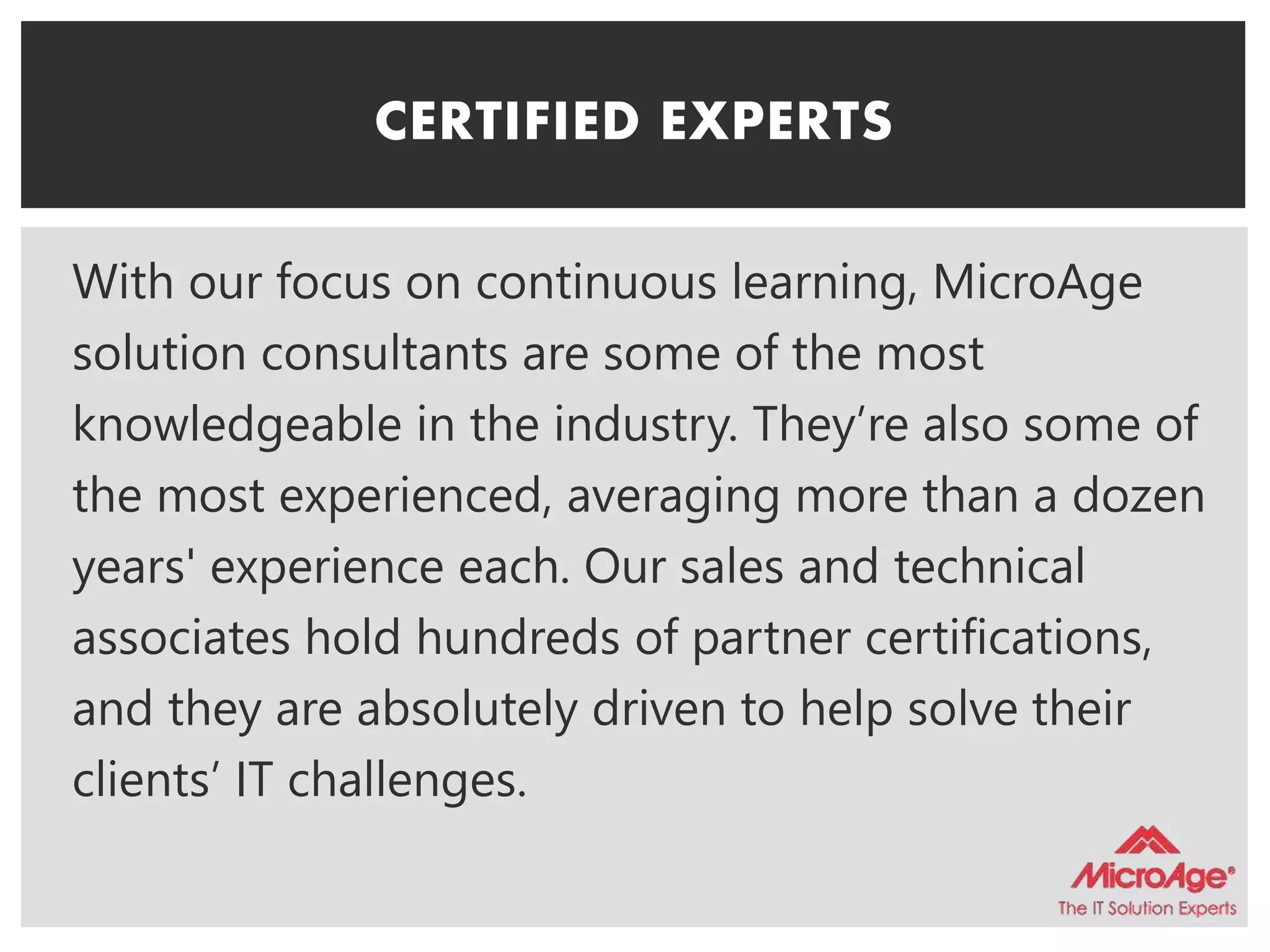 MicroAge At a Glance | PPTX