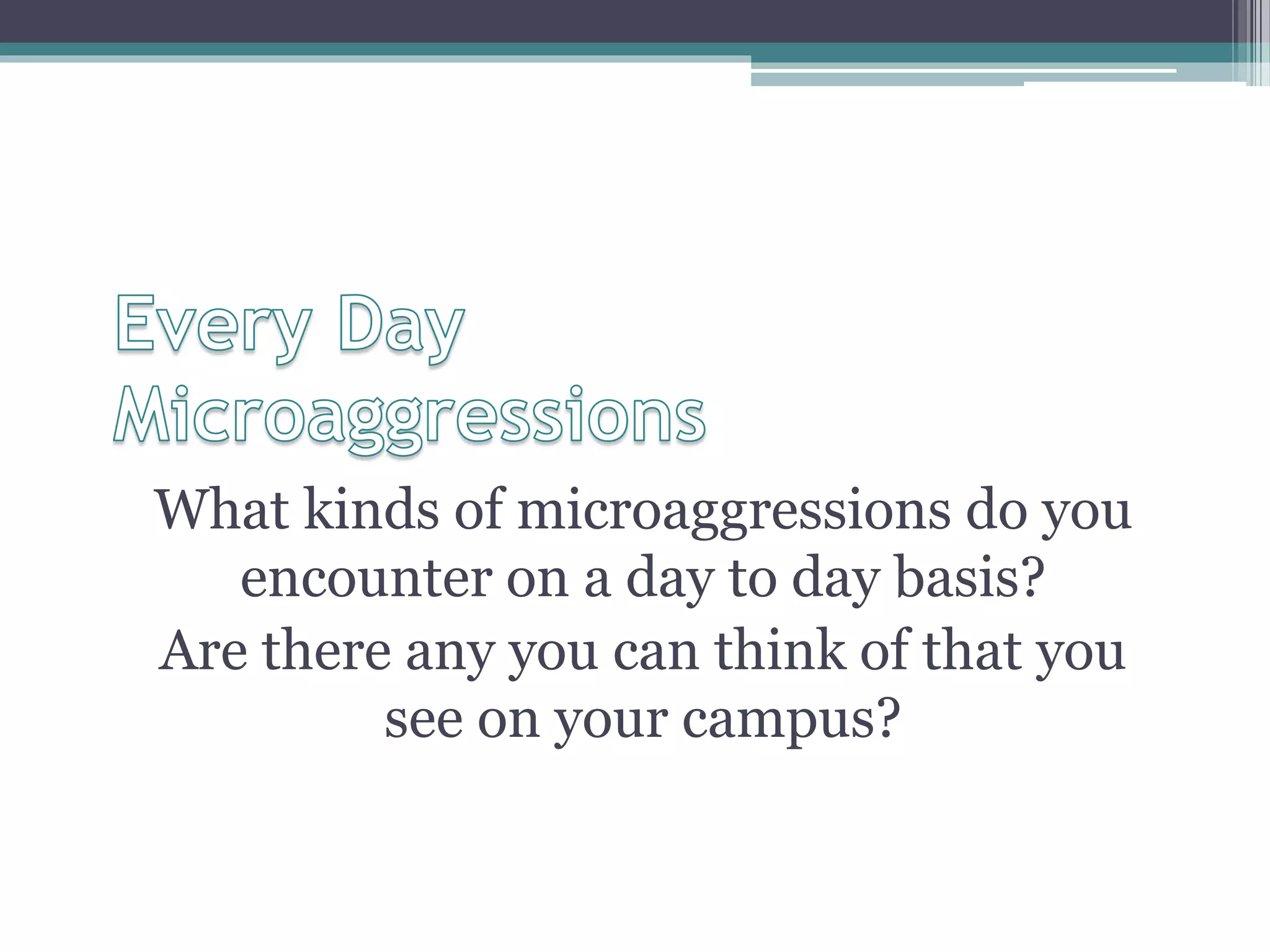 Microaggressions | PPTX