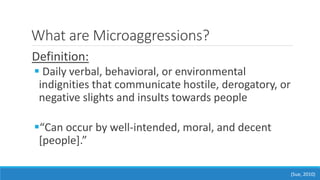 Deconstructing Microaggressions | PPTX | Debated Sensitive Social ...