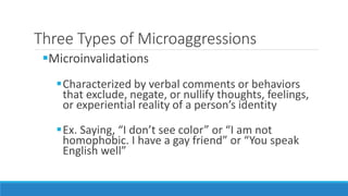 Deconstructing Microaggressions | PPTX | Debated Sensitive Social ...
