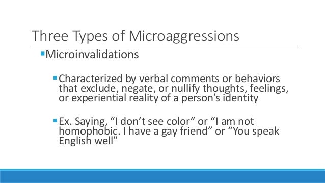 Deconstructing Microaggressions
