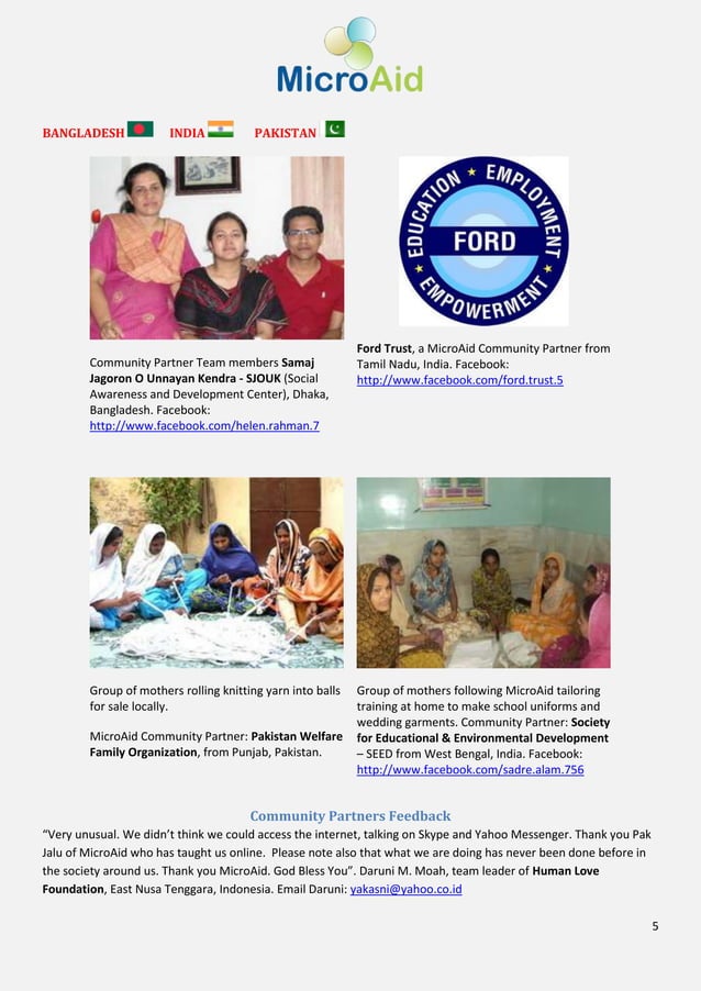 MicroAid Family Stories 2012 | PDF