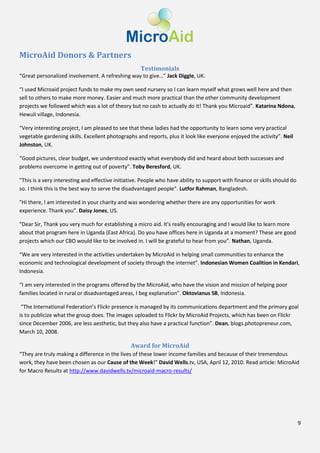 MicroAid Family Stories 2012 | PDF | Needlework | Arts and Crafts