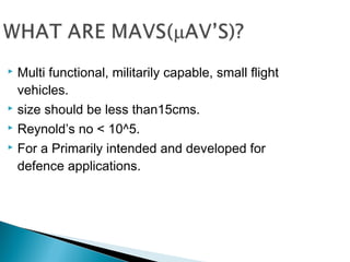 Micro air vehicles | PPT