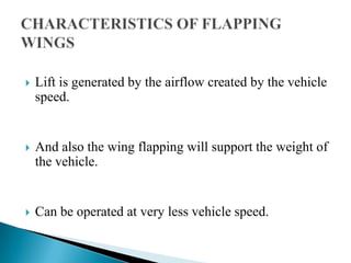 Micro air vehicles and its flapping wing mechanism 000 | PPTX