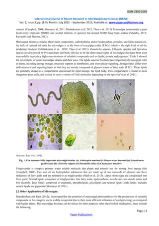 Microalgae as Potential Feedstock for Biodiesel Production-A Review | PDF