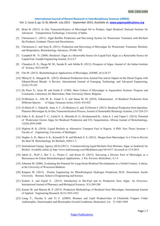 Microalgae as Potential Feedstock for Biodiesel Production-A Review | PDF