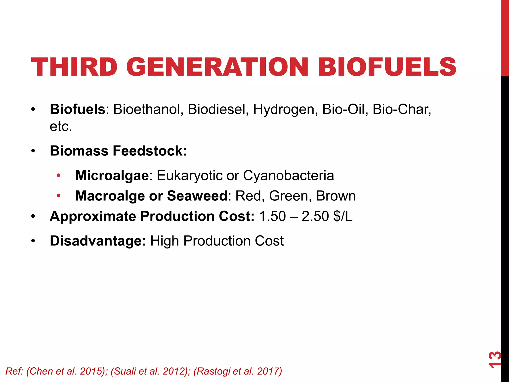 Review of latest Microalgae Biofuel Research | PPTX