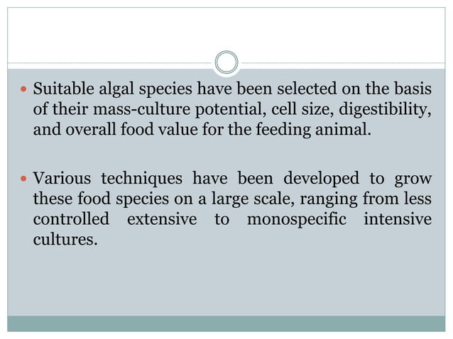 Microalgae culture | PPTX | Zoos & Aquariums | Attractions