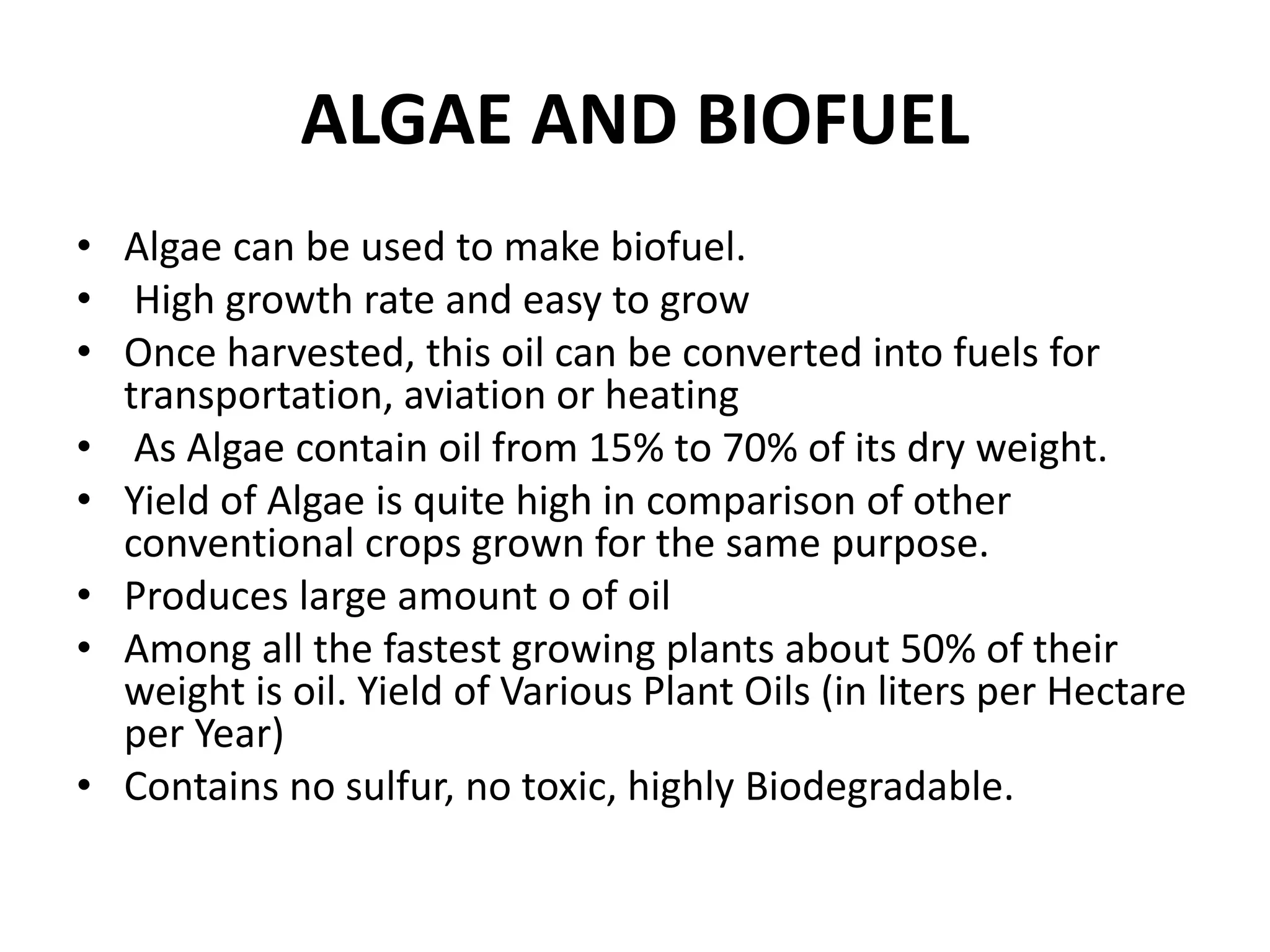 Microalgal applications for biofuel production | PPTX