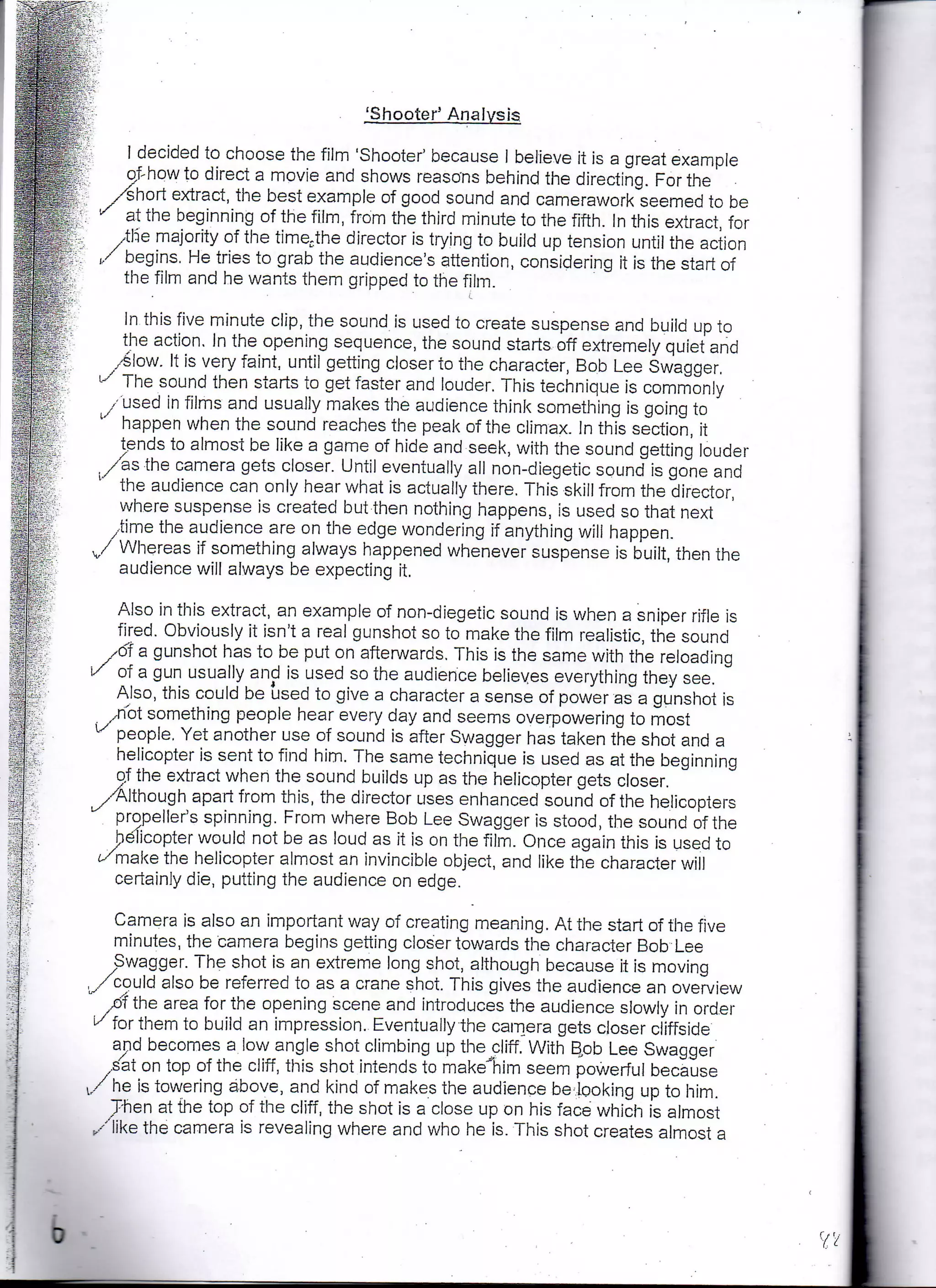 GCSE Film Studies: Micro analysis examples | PDF