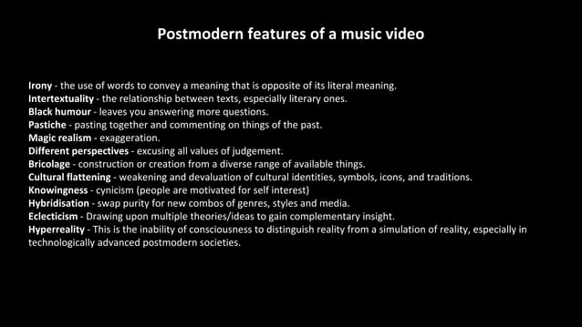 Micro analysis of music video (1) | PPT