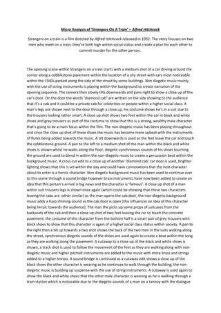 Strangers On A Train | ODT