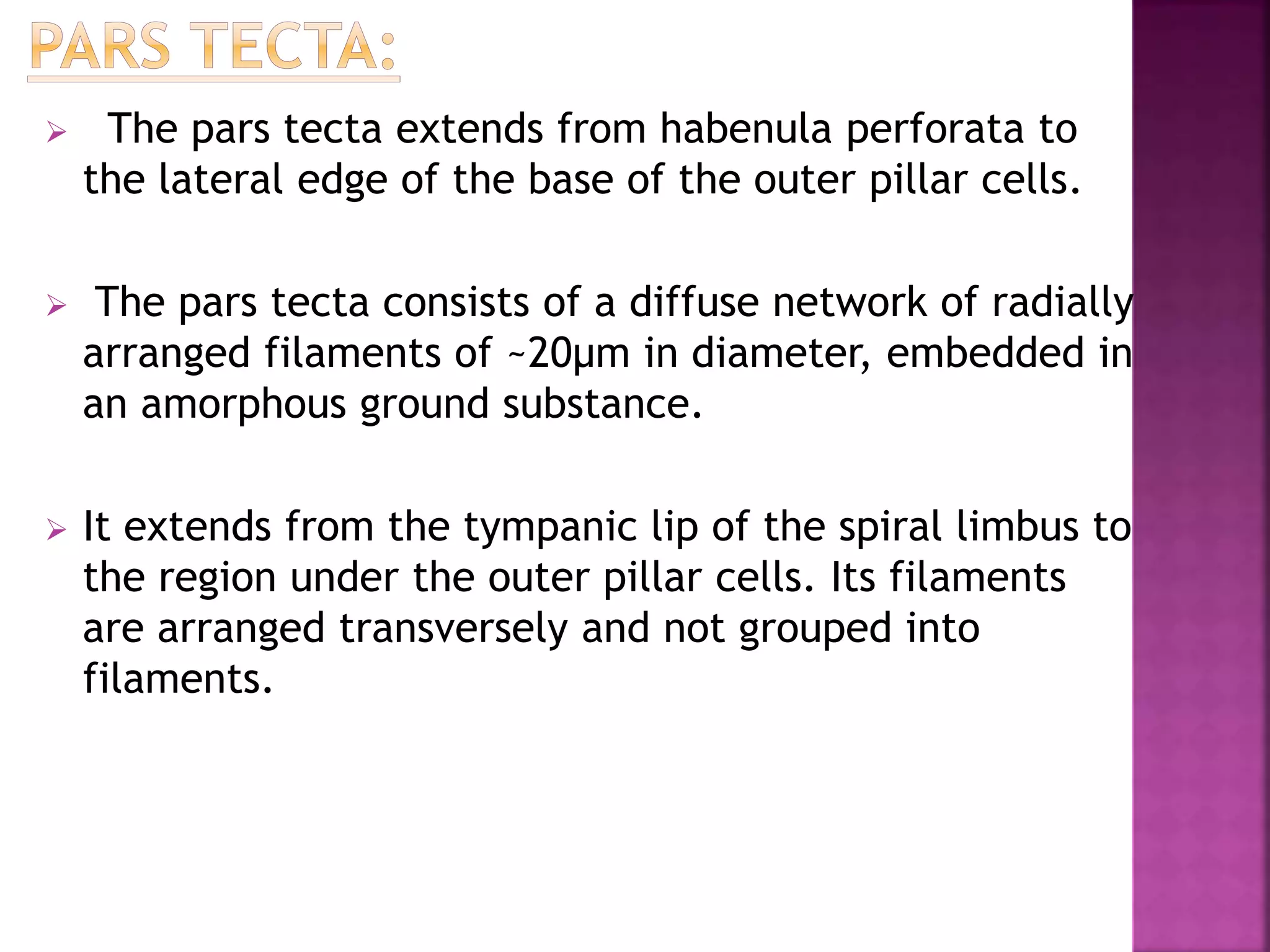 Micro anatomy of cochlea humans and animals | PPTX