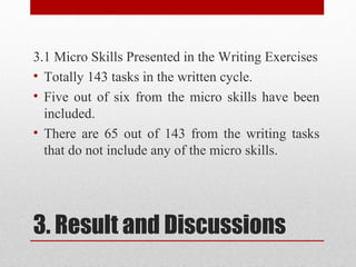 Micro and Macro Skills of Writing Found in The Writing Exercises of The ...