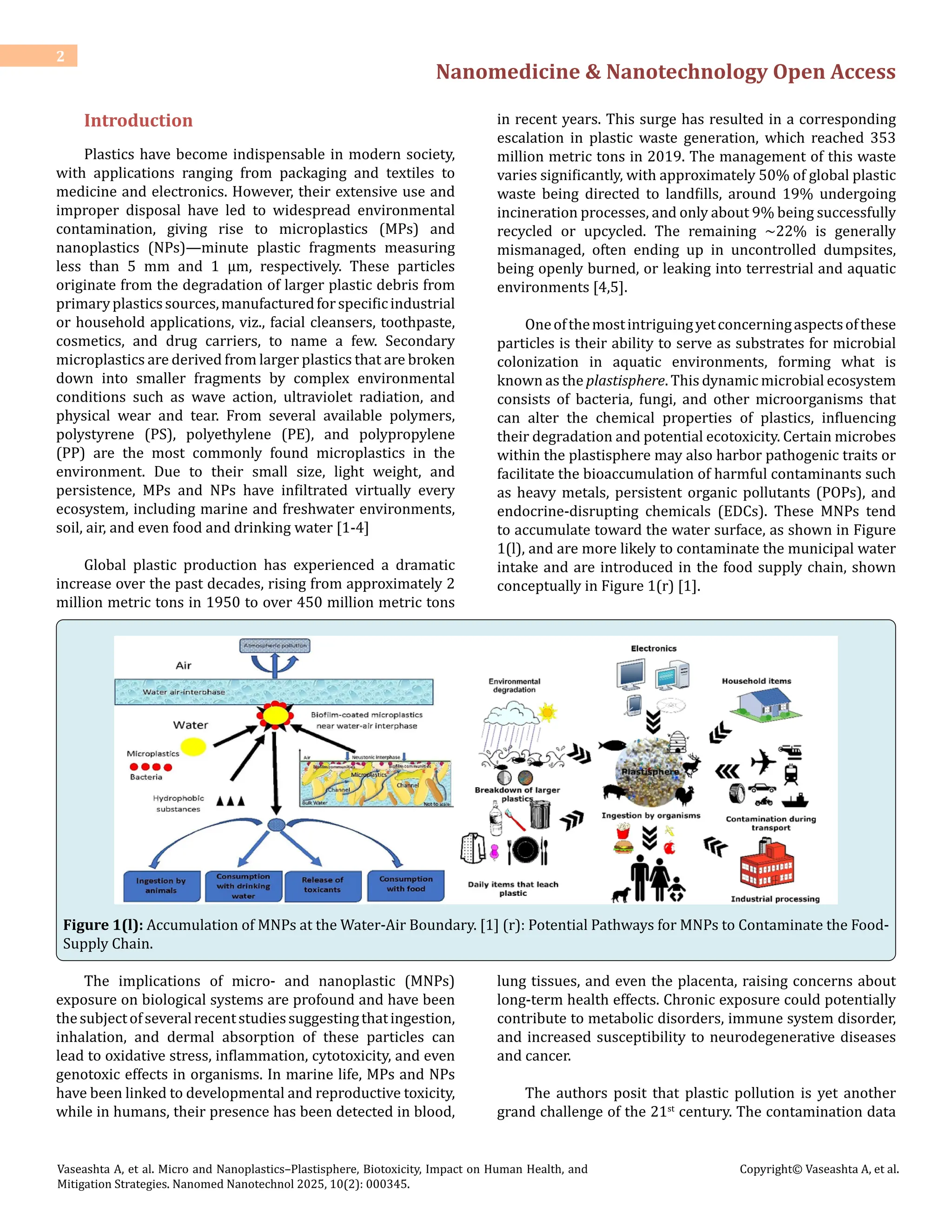 Micro and Nanoplastics–Plastisphere, Biotoxicity, Impact on Human Health, and Mitigation ...