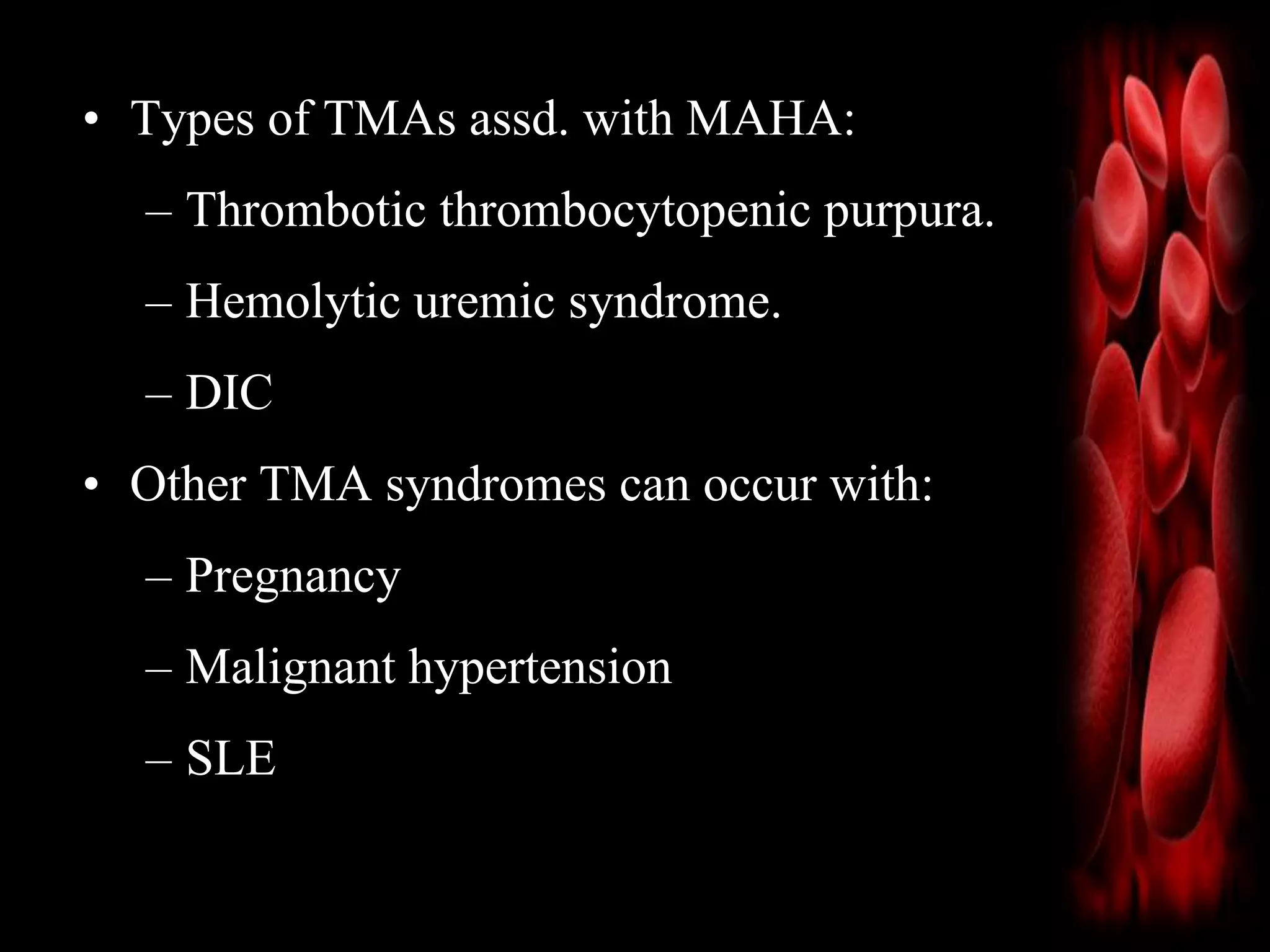 Microangiopathic hemolytic Anemia & Hemolytic Uremic Syndrome | PPTX