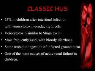Microangiopathic hemolytic Anemia & Hemolytic Uremic Syndrome | PPTX