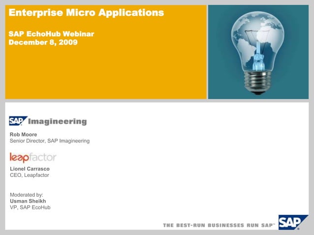 Micro Apps SAP Webinar | PPTX