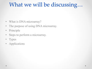 DNA Microarray introdution and application | PPT