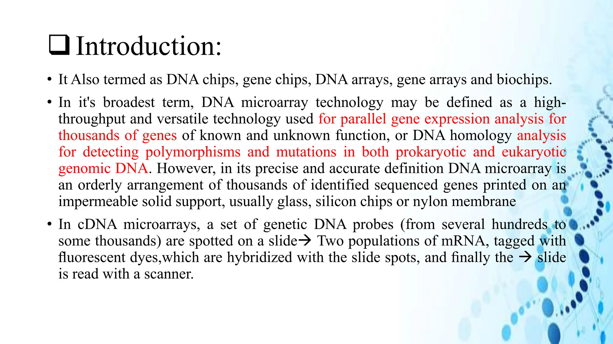 DNA MICROARRAY TECHNOLOGY FOR PRINCIPLE OF DRUG DISCOVERY | PPTX