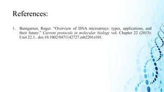DNA MICROARRAY TECHNOLOGY FOR PRINCIPLE OF DRUG DISCOVERY | PPTX