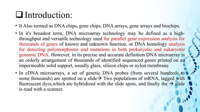 DNA MICROARRAY TECHNOLOGY FOR PRINCIPLE OF DRUG DISCOVERY | PPTX