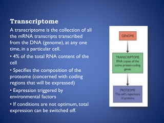 Microarray and dna chips for transcriptome study | PPTX