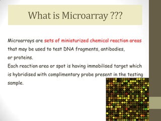 Microarray by dr.prabhash | PPT