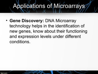 Microarray(cell biology) | PPT