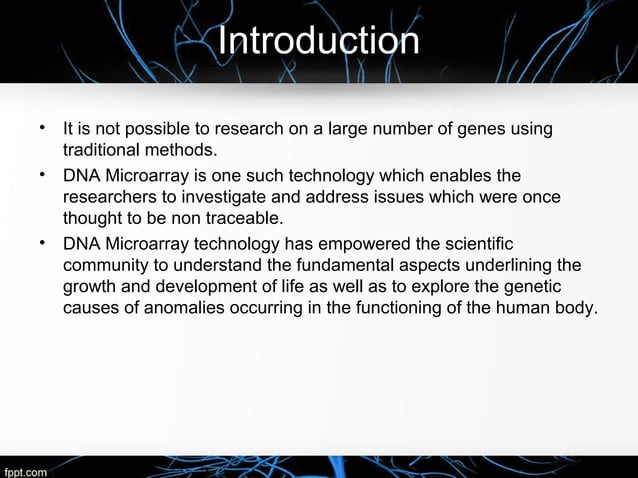 Microarray(cell biology) | PPT