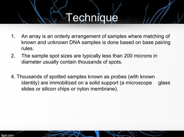 Microarray(cell biology) | PPT