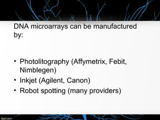 Microarray(cell biology) | PPT