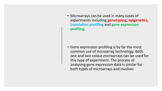 Microarray Data Analysis Pptx Genetics Science