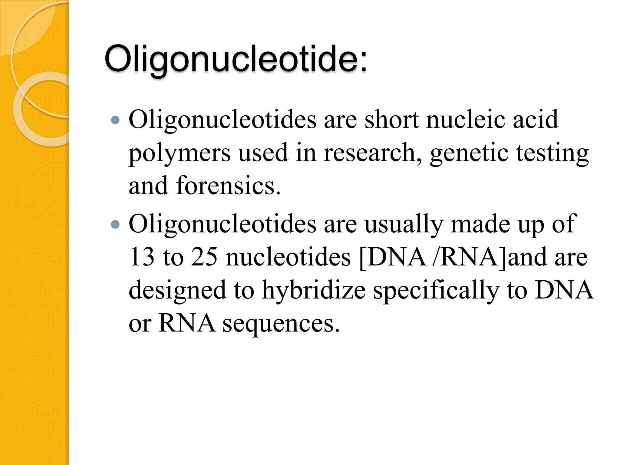 Microarray of long oligonucleotide | PPTX