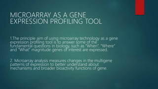 DNA microarray ppt | PPTX