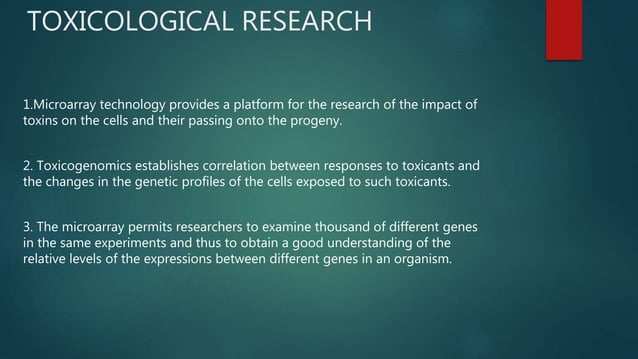 DNA microarray ppt | PPTX | Biological Sciences | Science