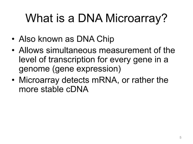 Microarrays | PPT | Free Download