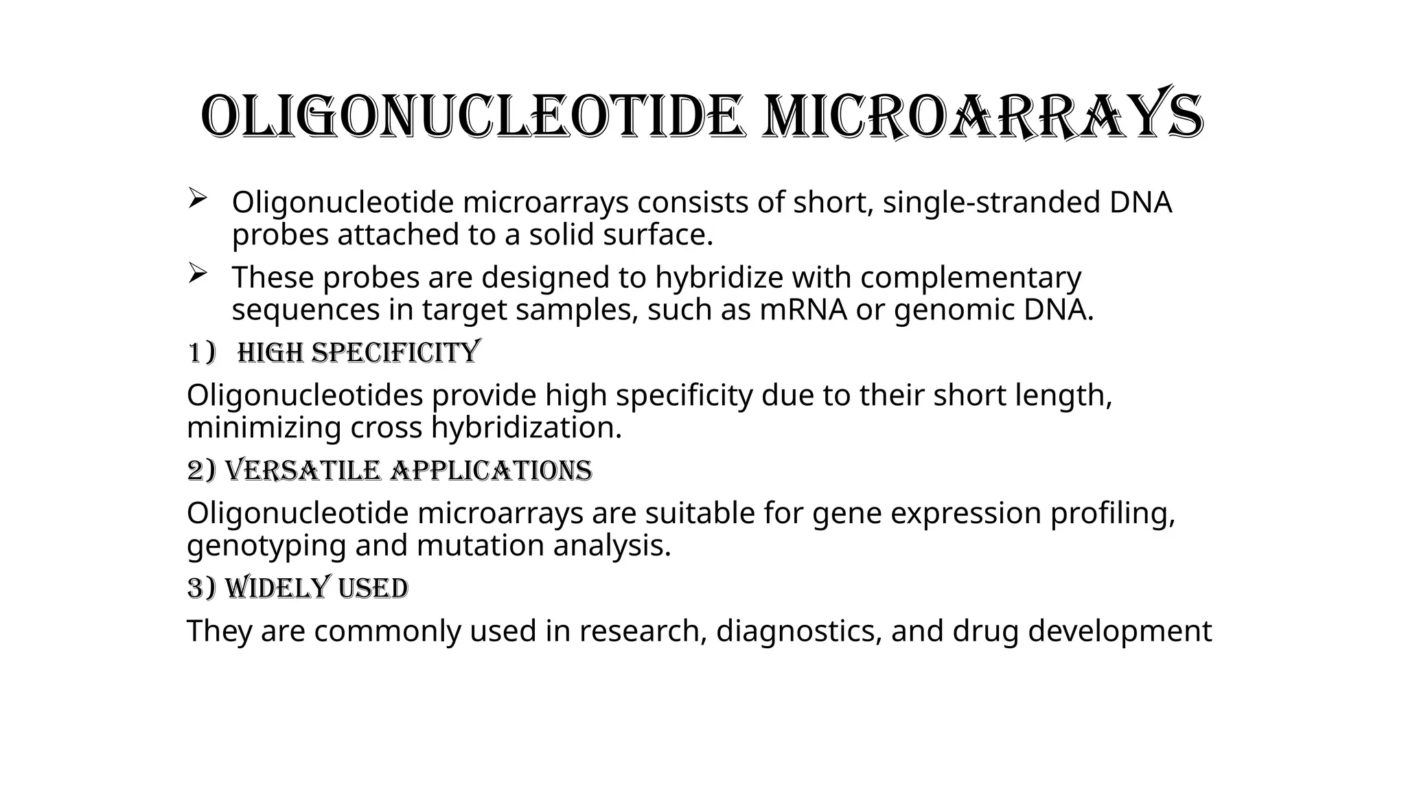 MICROARRAYS - Bioinformatics and Genetic Engineering | PPTX ...