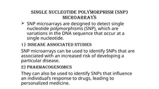 MICROARRAYS - Bioinformatics and Genetic Engineering | PPTX ...