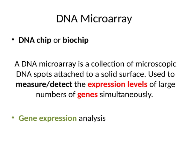 microarrays.pptx molecular diagnostic by taimoor | PPT