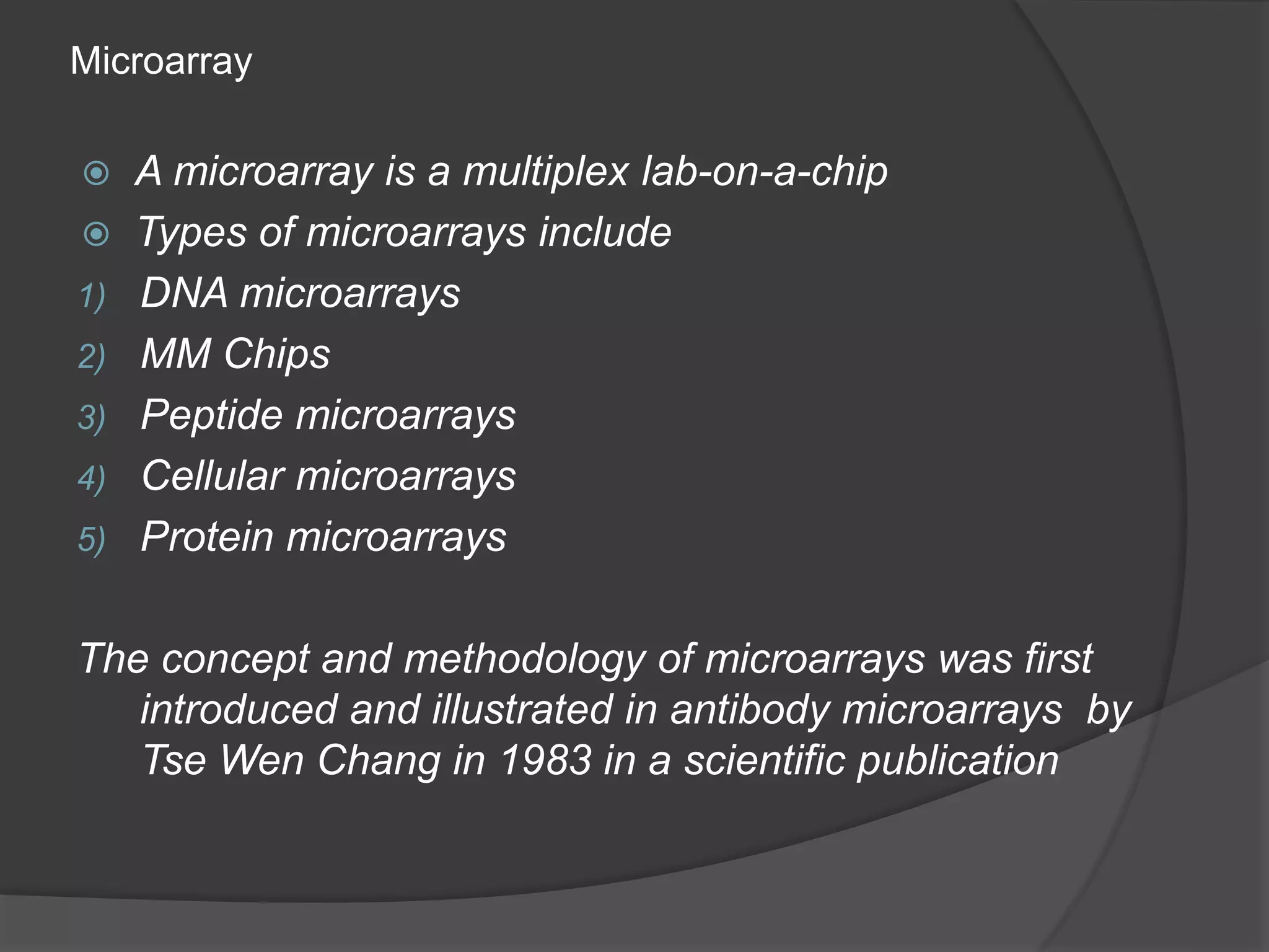 Microarrays Databasespptx Databases Computer Software And Applications