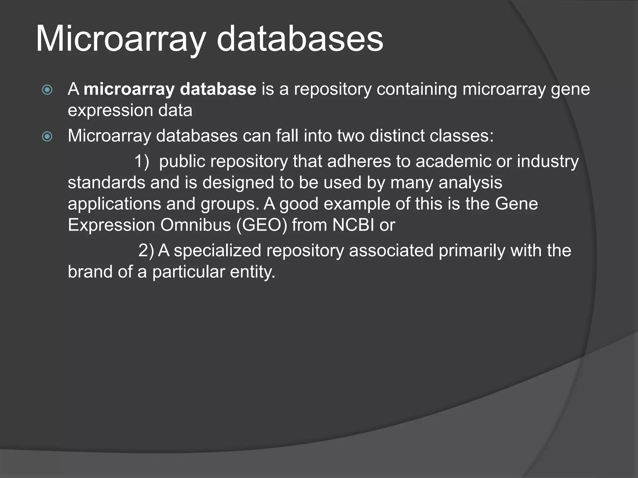 Microarrays Databases.pptx