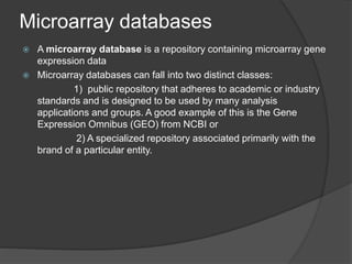 Microarrays Databases.pptx