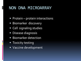 MICROARRAYS OF DNA AND NON DNA BIOCHEMISTRY | PDF